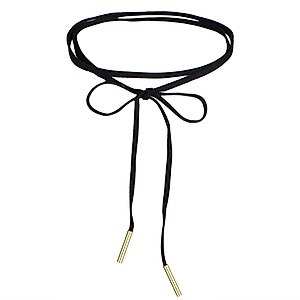 Kercisbeauty Summer Boho Black Velvet Long Rope Choker Necklace with Silver Gold Pendant for Women Party (Pattern 1)