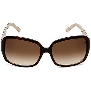 Kate Spade New York Women's Lulu Rectangular Sunglasses, Tortoise Gold Frame/Brown Gradient Lens, 54 mm