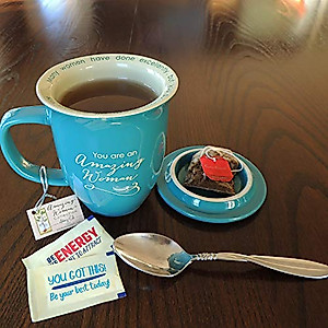 Abbey Gift Amazing Woman Ceramic Mug and Coaster Set, multicolor, "4 1⁄2 by 10 1⁄8 by 1""" (56876T)