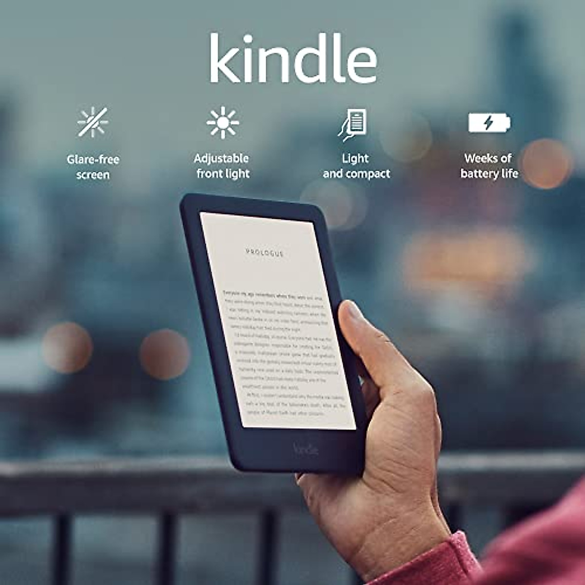 Kindle (2019 release)- With a Built-in Front Light - White - Without Lockscreen Ads + 3 Months Free Kindle Unlimited (with auto-renewal)