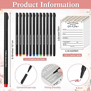 Sintuff 114 Pieces Floral Theme Bridal Shower Party Decor for Guest Include Advice and Wishes for The Mr and Mrs Wedding Advice Sign with Holder 100 Advice and Wishes Cards 12 Pens 1 Pet Jar