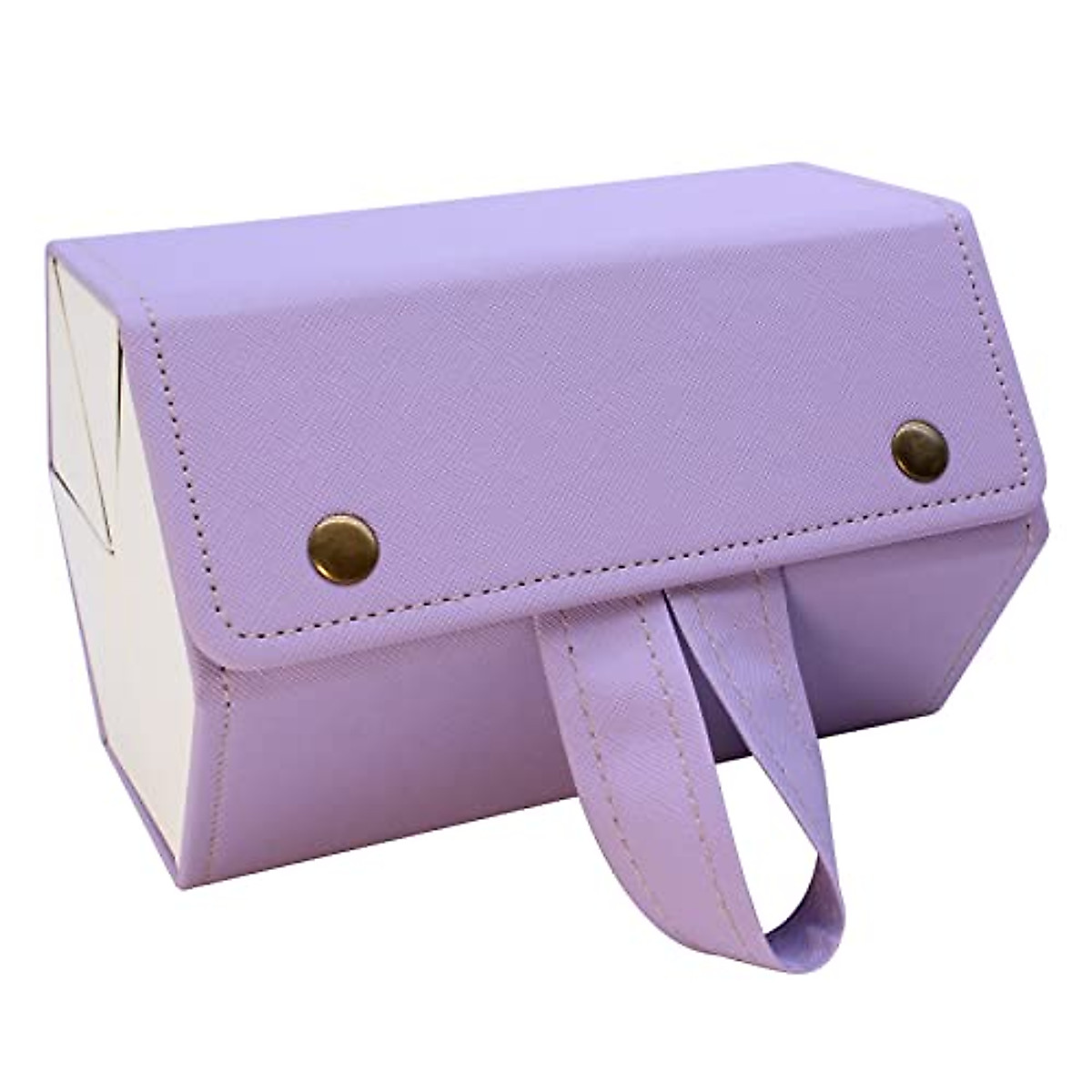 MAFENLY six sunglasses storage box, 6 sockets pu foldable glasses display box (6 PACK shiziwen Purple)