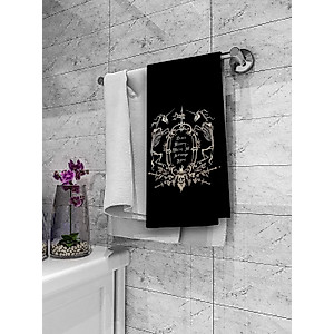 Dibor Dark Memento Mori The Undead Gothic Macabre Art Kitchen Towels Dish Towels Dishcloth,Gothic Decorative Absorbent Drying Cloth Hand Towels Tea Towels for Bathroom Kitchen,Gothic Lovers Gifts