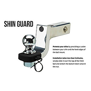 Fastway 82-00-3125 Hitch Black SHIN Guard with Wire Tether