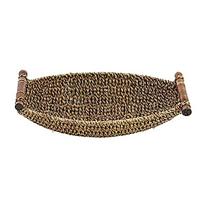 Deco 79 Coastal Storage Seagrass Metal Basket S/3 19",17",15"-87536, Brown