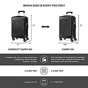 Travelpro Maxlite Air Hardside Expandable Luggage with 8 Spinner Wheels, Lightweight Hard Shell Polycarbonate Suitcase, Slate Green, Carry-On 21-Inch