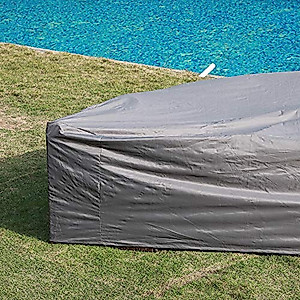 SUNSITT Patio Outdoor Half Moon Outdoor Furniture Sectional Set Cover Waterproof and Dust Resistant Furniture Cover, 120''L x 56''W x 28''H