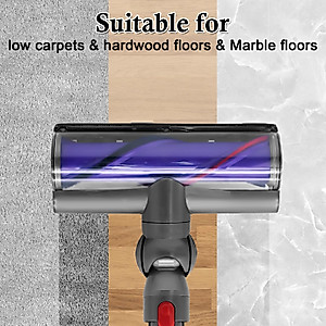 Quick-Release Motorhead Cleaner Compatible with Dyson V7 V8 V10 V11 V15 Vacuums Animal Absolute Models Cleaner Head Dyson Replacement Part Electric Head for Hardwood Floor Carpets SV10 SV11 SV12 SV14