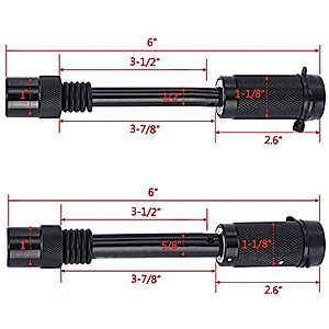 TYT 1/2" and 5/8" Trailer Hitch Lock Pin with Extra Long 3-1/2" Span, Fits 1-1/4", 2", 2-1/2" Receiver with 2 Safety Clips, 10 Anti Rattle O-Rings, Keyde Alike (1/2"+5/8")