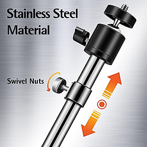 Adfitjo 2 Pack Trail Camera Mount, Support All Hunting Cameras with ¼ - 20 Thread Inserts, Foldable Stainless Steel Bracket