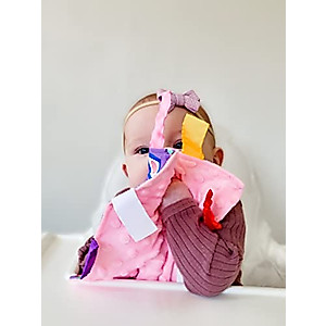 The Learning Lovey Lovey Sensory Tag Toy Garden Flowers Butterflies Blanket