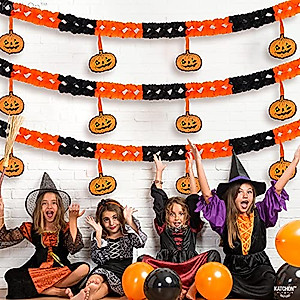 Halloween Pumpkin Garland - 10 Feet, 2 Pieces | Halloween Banner for Mantle | Halloween Garland, Halloween Birthday Party Decorations | I Smell Kids Halloween Decorations | Halloween Party Decorations