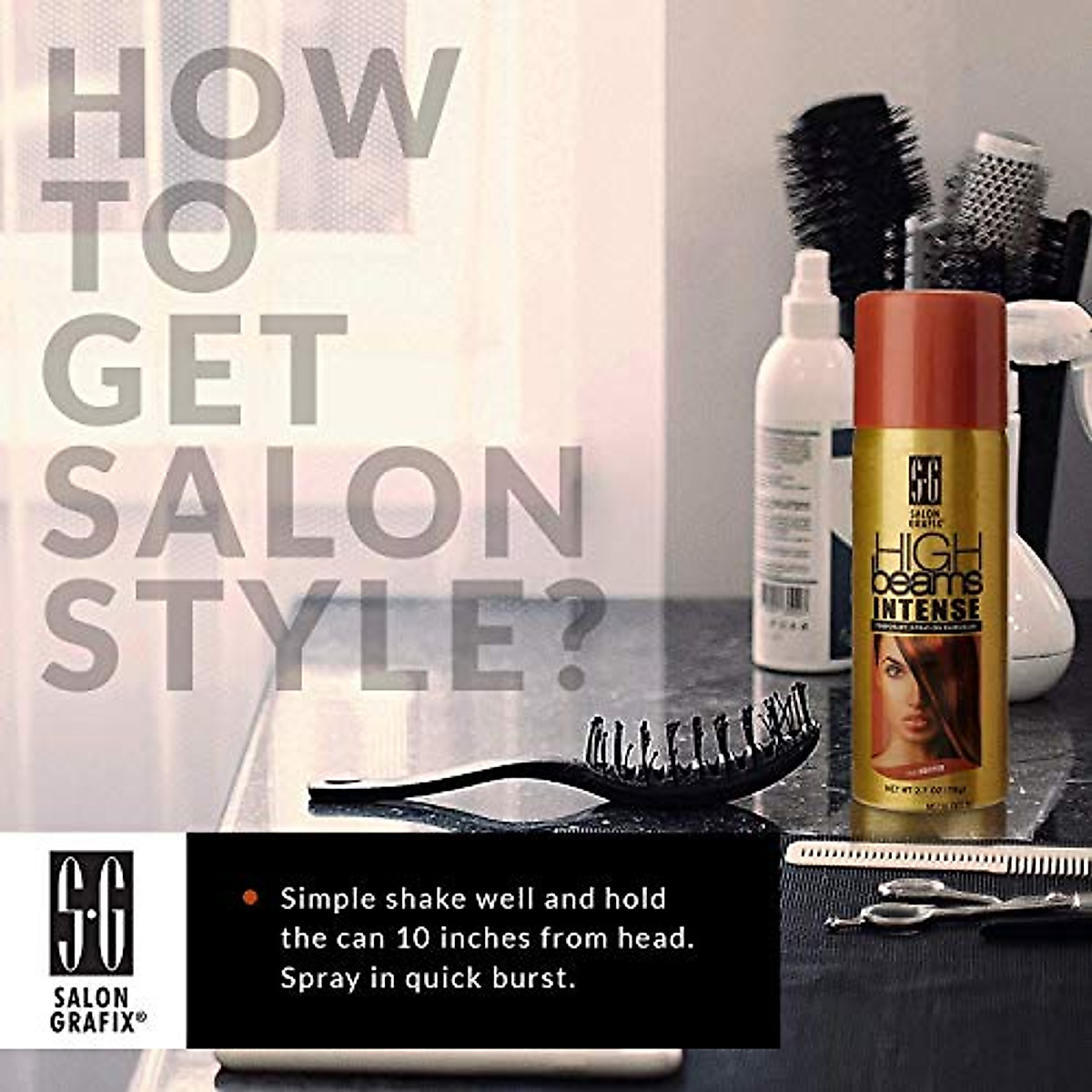 Salon Grafix High Beams Intense Temporary Spray - Copper for Unisex - 2.7 oz Hair Color