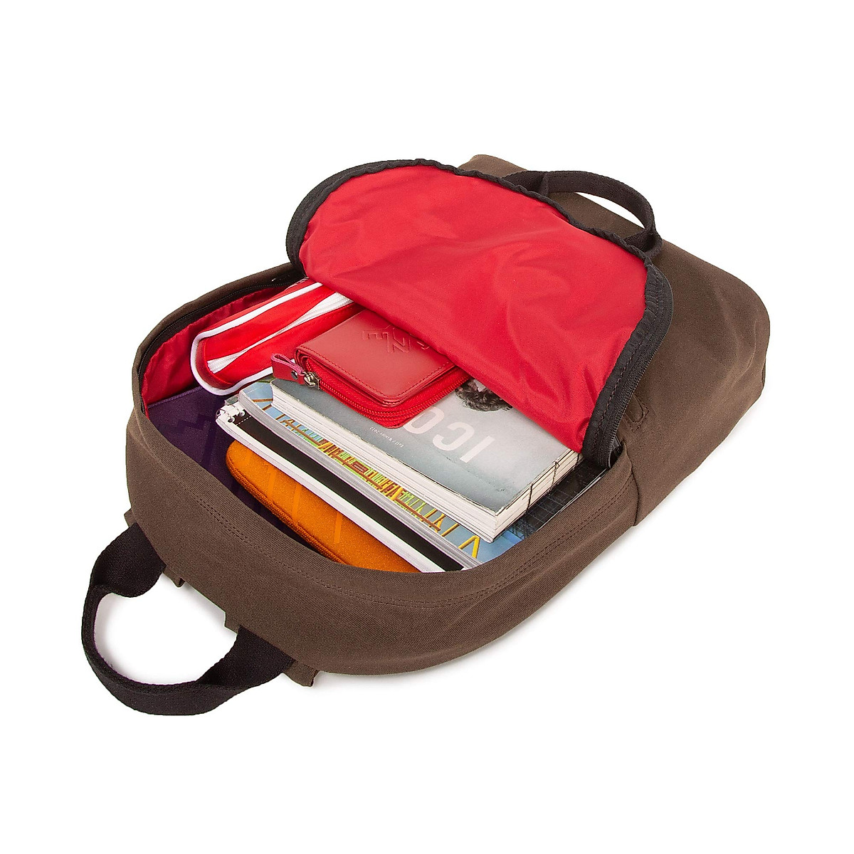 Manhattan Portage WAXED NYLON GOVERNORS BACKPACK, Dark Brown