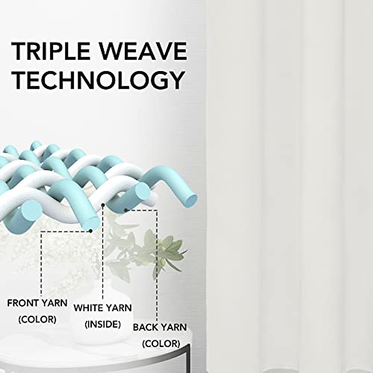 Easy-Going Rod Pocket Blackout Curtains for Bedroom, Room Darkening Window Curtains for Living Room, Thermal Insulated Noise Reduction Solid Window Drapes, 2 Panels(42x63 in, Ivory)