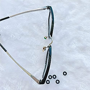 Eyeglass Repair Kits Glasses Grips Hinge Tighteners Silicone Hinge Rings Eyeglass Replacement and 1 Screwdriver 6mm for Eyeglass Frame