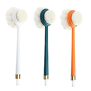 3 Pack Back Scrubber for Shower Long Handle Back Brush Dual-Sided Soft Bristles Shower Scrub Brushes for Body