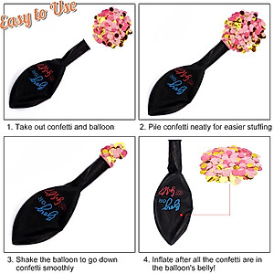 Gender Reveal Balloon, 36" Boy or Girl Balloons with Blue and Pink Confetti Decorations, Baby Gender Reveal Party Supplies Kit for Baby Shower, Gender Reveal Party