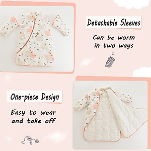 XIFAMNIY Tog 2.5 Baby Wearable Blanket Toddler Kids Sleeping Bag Detachable Long Sleeve Swaddle 0-5T…