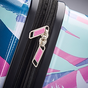 American Tourister Moonlight Hardside Expandable Luggage with Spinner Wheels, Palm Trees, Carry-On 21-Inch