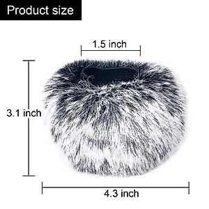 Sunmns Furry Windscreen Wind Cover Compatible with Blue Yeti Microphone