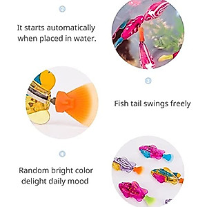 Robo Fish for Cats, Robot Fish Cat Toy, Interactive Robot Swimming Fish Toys for Cat, Activated Swimming in Water with Led Light Plastic Fish Toy Gift, Stimulate Your Cat's Hunter Instincts (3Pcs)
