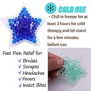 Boo Boo Ice Pack, Kids Cold Packs for Wisdom Teethache Fever, Gel Ice Pack for Bump and Bruises Injuries Pain Relief - Cold Compress for Headache (7 Star)