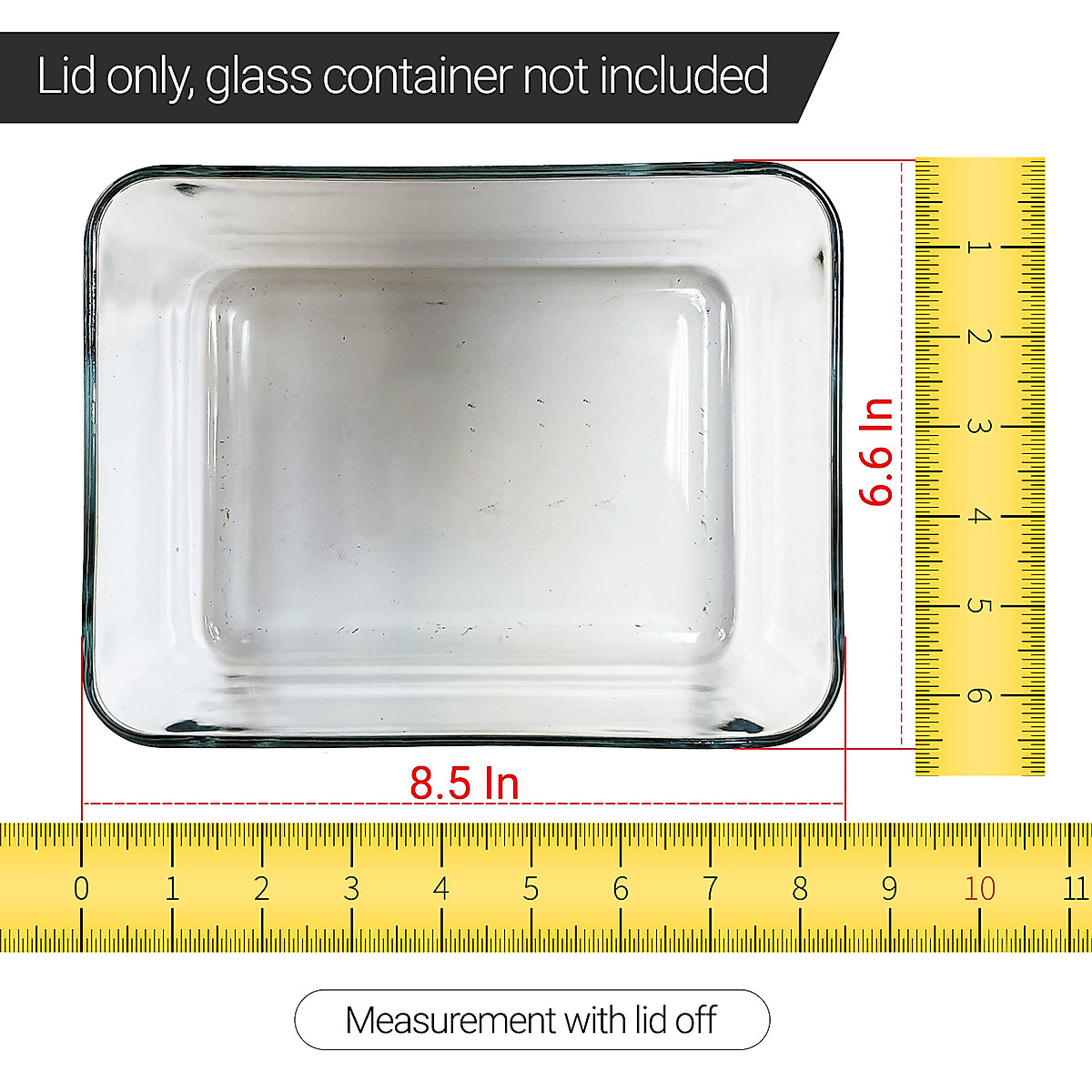 Replacement Lid for Pyrex Plastic Blue Cover 6 Cup Bowl Dish Rectangle 7211-PC (2-Pack)