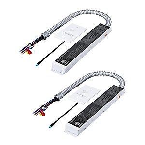 LEONLITE 25W LED Emergency Driver, 100-347VAC, 170VDC Output, UL Listed, Emergency Driver with Battery Backup, Fit for 25W-200W LED Fixtures, 90mins Power Supply for High Bay Lights, Pack of 2