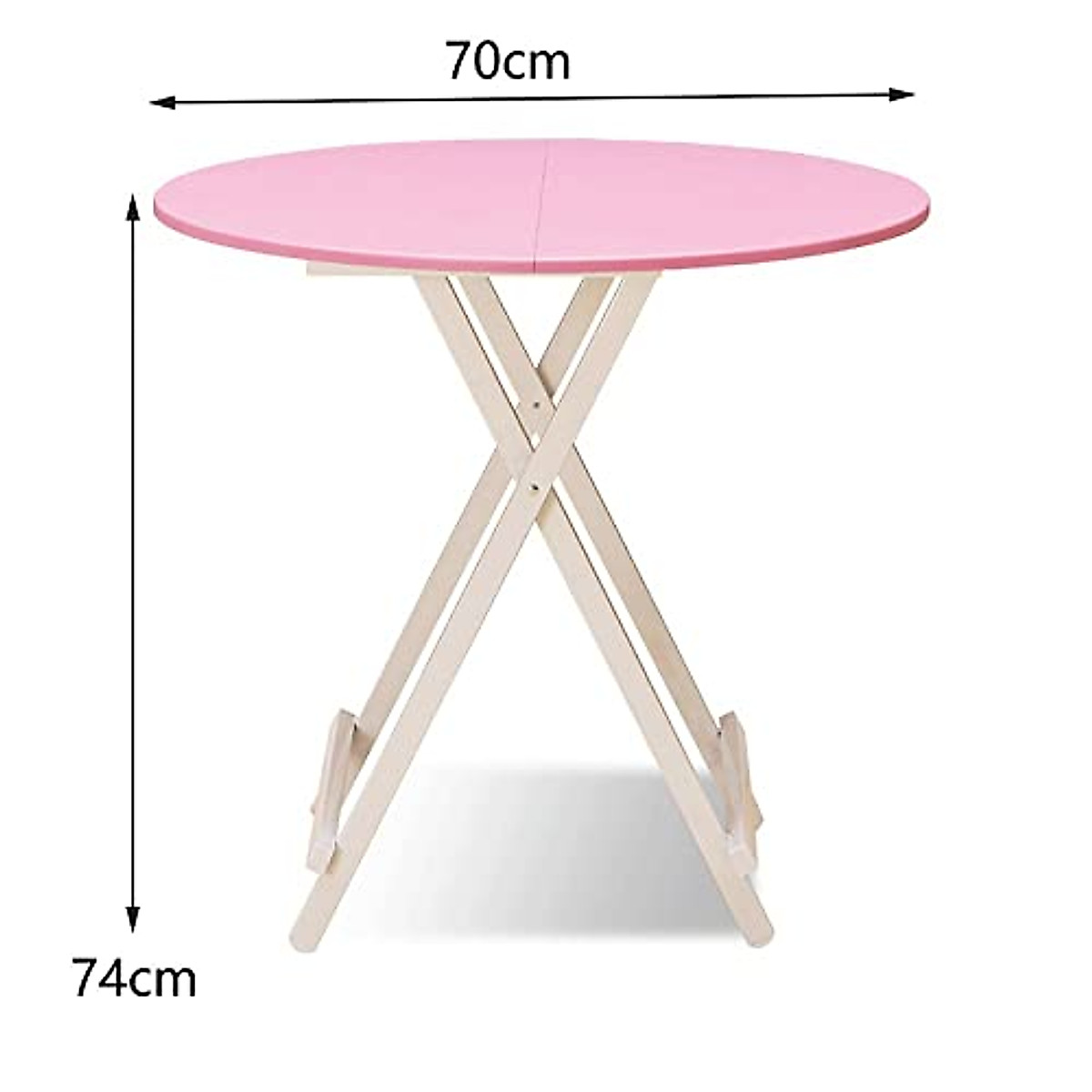 LIUZH Small Table Picnic Table and Chairs Small Table Portable Table Conference Table Folding Office Outdoor Round (Color : Black)
