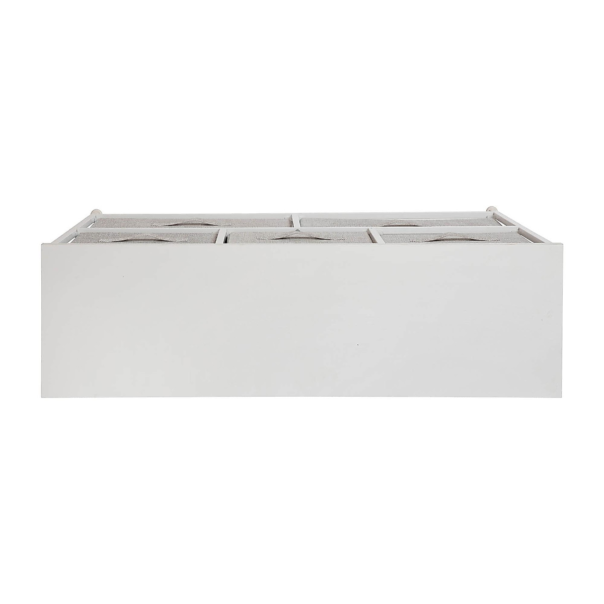 Flash Furniture Harris 5-Drawer Storage Chest of Drawers, Modern Bedroom Dresser with 5 Easy Pull Fabric Drawers and Engineered Wood Top, Light Gray