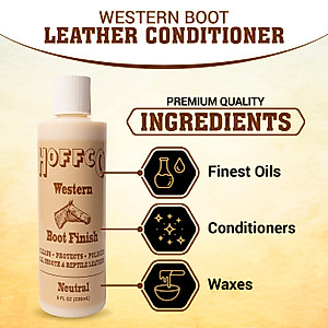 Venetian Western Boot Lotion 8oz Premium Leather Conditioner for Cowboy Boots, Work Boots, & Exotic Leather - Made in USA