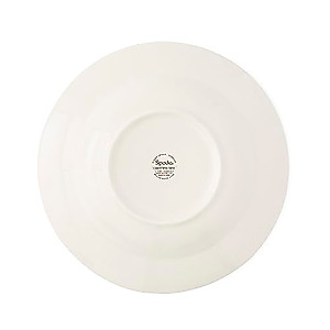 Spode Christmas Tree 9" Soup Plate (Set of 4) - Stoneware Soup Bowls with Festive Tree Design & Green Rim, Ideal for Serving Soup, Pasta, Salad - Microwave & Dishwasher Safe Holiday Dinnerware