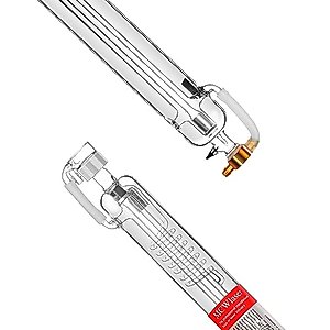 MCWlaser 60W CO2 Laser Tube Length 1000mm Dia.55mm Glass Laser Tube with Metal Head 6000hrs MTTF for 60-70W CO2 Laser Engraving and Cutting Machine