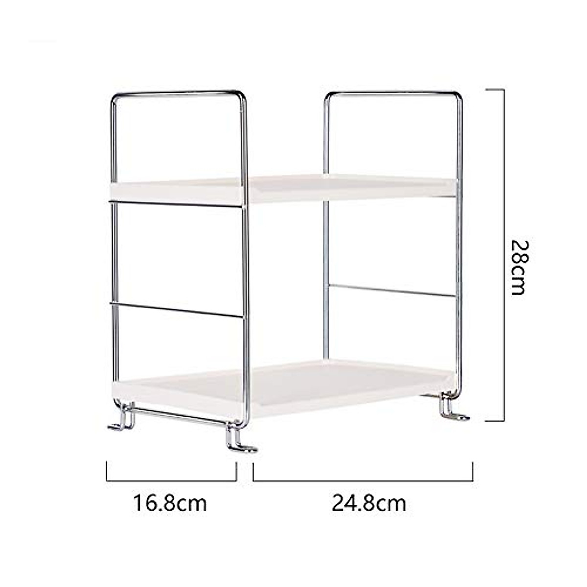 Desktop Cosmetics Storage Rack Rose Gold 2/3 Layers Bathroom Makeup Organizer Assembled Kitchen Seasoning Iron Storage Shelves (2-Layers)