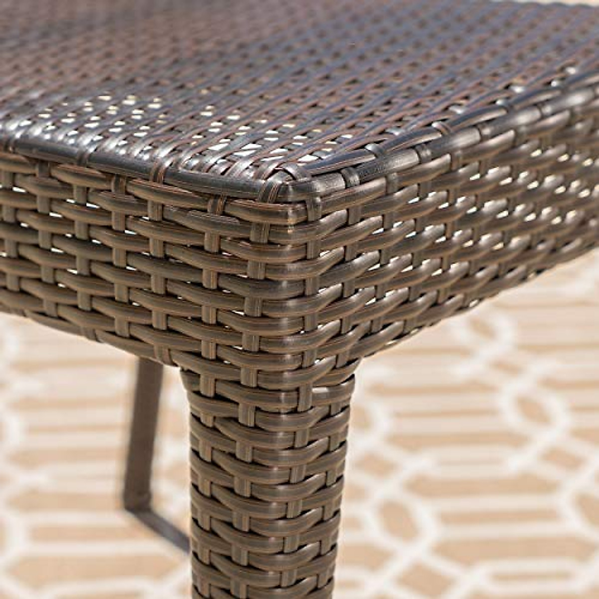 Christopher Knight Home Dusk Outdoor Wicker Stacking Dining Chairs, 4-Pcs Set, Multibrown