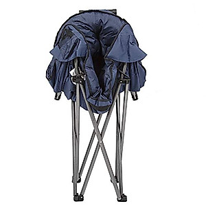 MacSports C932S-130, Blue Padded Cushion Outdoor Folding Lounge Patio Club Chair