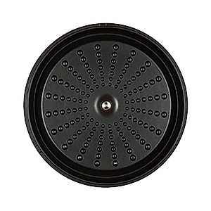 MasterPan 7 Quart Non-Stick Cast Aluminum Dutch Oven Casserole Stockpot 11", Black