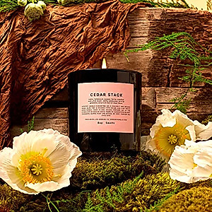 Cedar Stack Boy Smells Candle | 50 Hour Long Burn | Coconut & Beeswax Blend | Luxury Scented Candles for Home (8.5 oz)