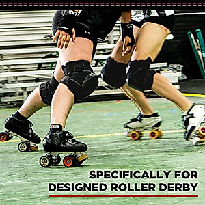 187 Killer Pads Pro Derby Pad, Black / Grey, Medium