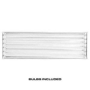 Four Bros Lighting LED Ready 6 Bulb/Lamp F54T5 High Bay Light Fixture - Non-shunted Sockets - 6 LED T5 Tubes Included - Commercial Grade - Brighter Than T8 LED and Fluorescent