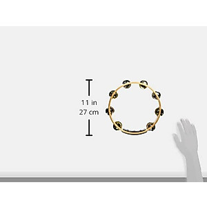 Toca Acacia Tambourine With Brass Jingles 10 Inch