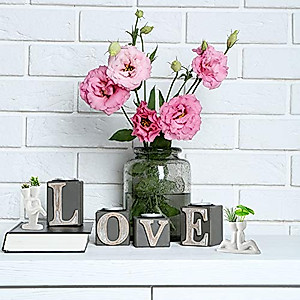 Potchen 4 Pieces Ceramic Air Planters Holder People Head White Cute Table Top Display for Air Plants Lovers DIY Decoration Home Office Holiday (Lovers Style)