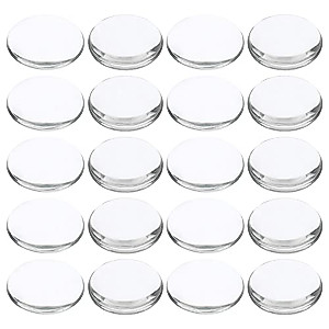 PATIKIL Transparent Glass Cabochons, 20Pcs 55mm Round Glass Dome Tiles for Photo Pendant Jewelry Making, Clear