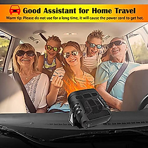 Car Heater Defroster, 12V 120W Auto Defogger 360° Rotatable Fast Heating Quickly Defrost 2 in 1 Auto Car Windshield Portable Heater Cooling Fan