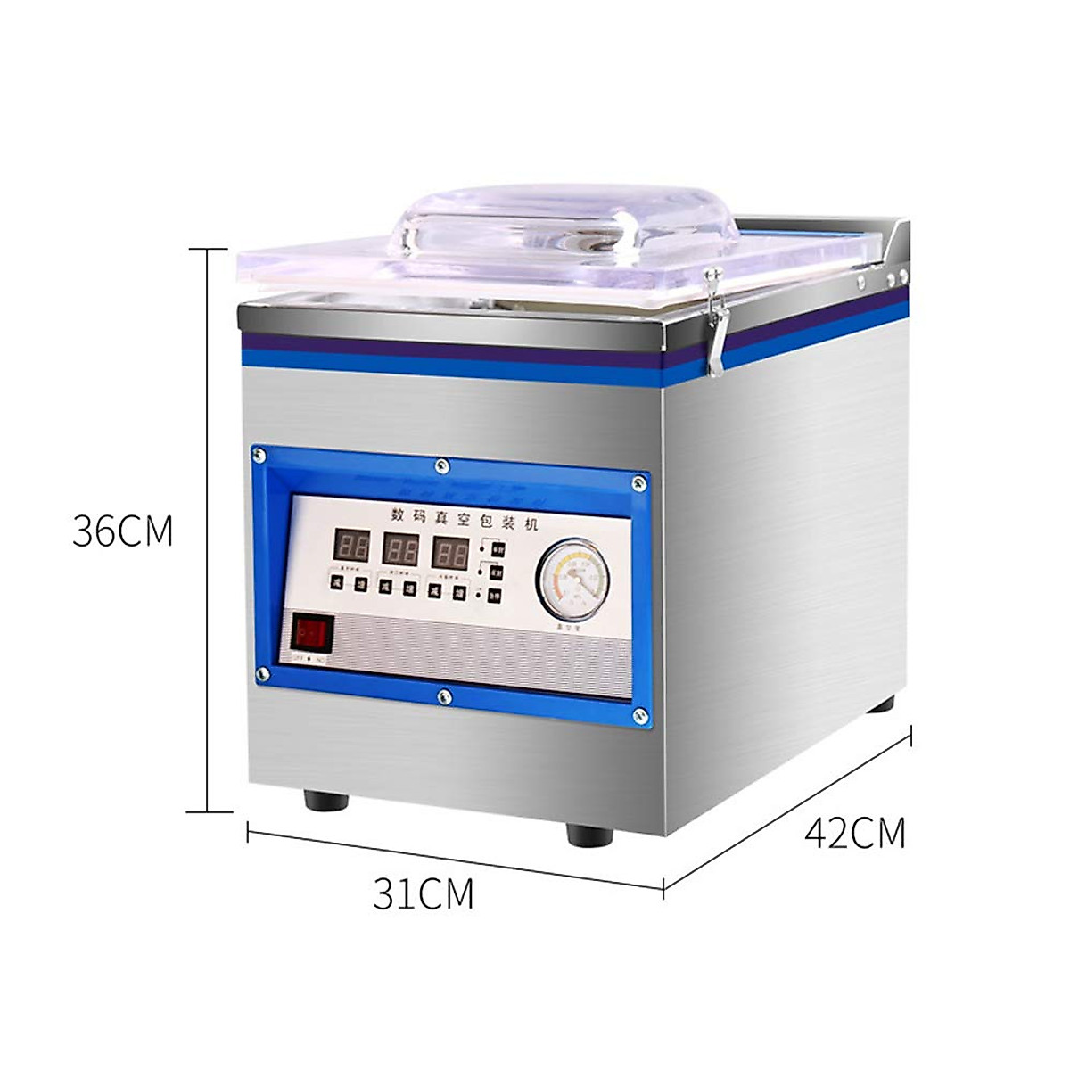 Vacuum Sealer Machine, Commercial Desktop Food Chamber Vacuum Sealer System Food Saver Sealing Machine Storage Packer 110V 360W