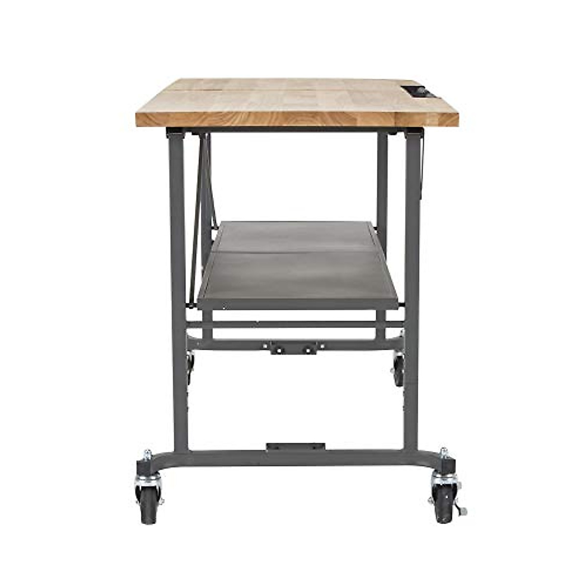 COSCO SmartFold Portable Workbench/Folding Utility Table (Gray Steel Frame)