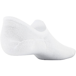 Under Armour Adult Essential Ultra Low Tab Socks, Multipairs, White 2 (3-Pairs), Large