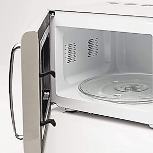Haden Cotswold Vintage Retro 700 Watt Countertop Microwave Oven Kitchen Appliance with Turntable, Pull Handle, and 5 Power Levels, Putty
