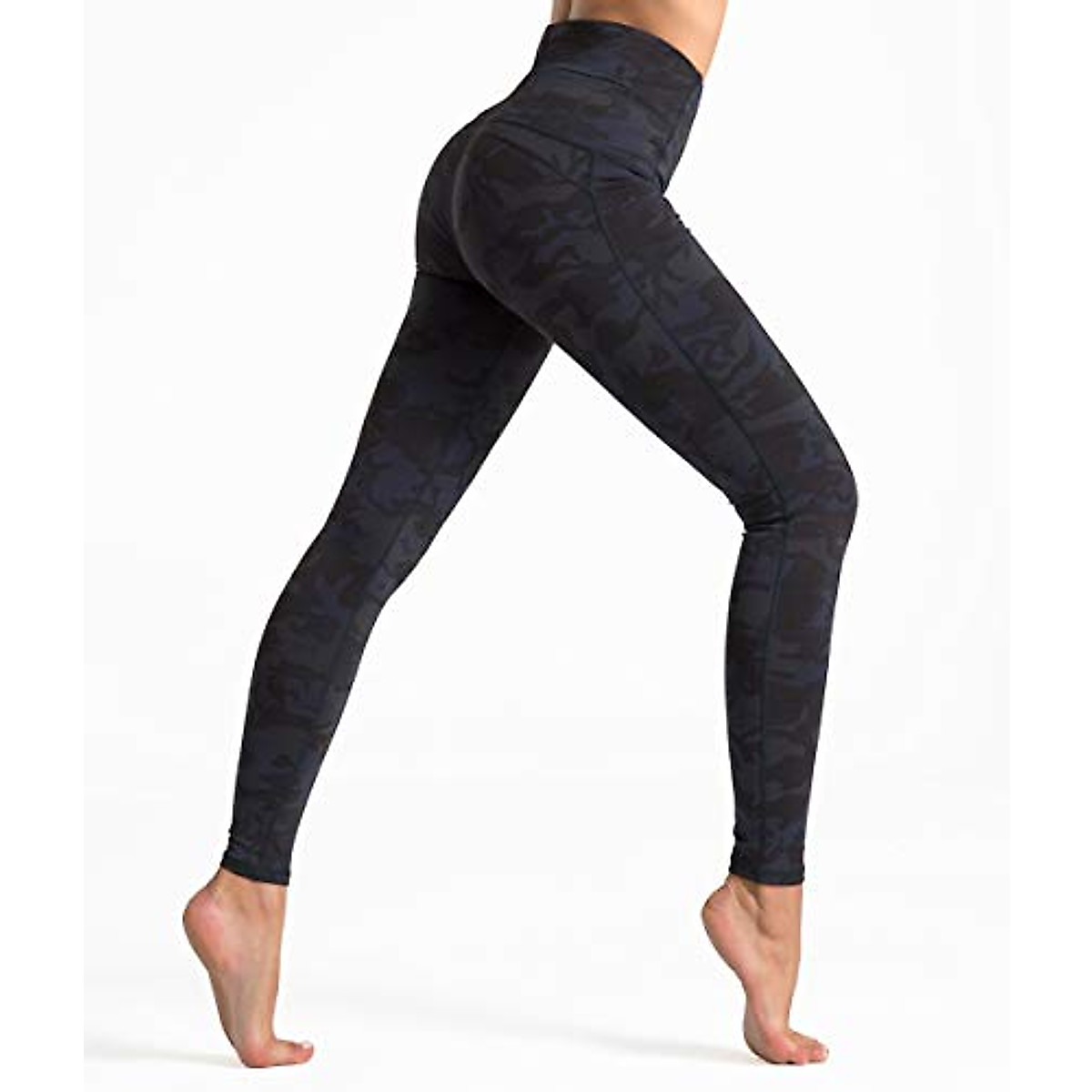 Dragon Fit Compression Yoga Pants Power Stretch Workout Leggings with High Waist Tummy Control (Small, Ankle-Camo)